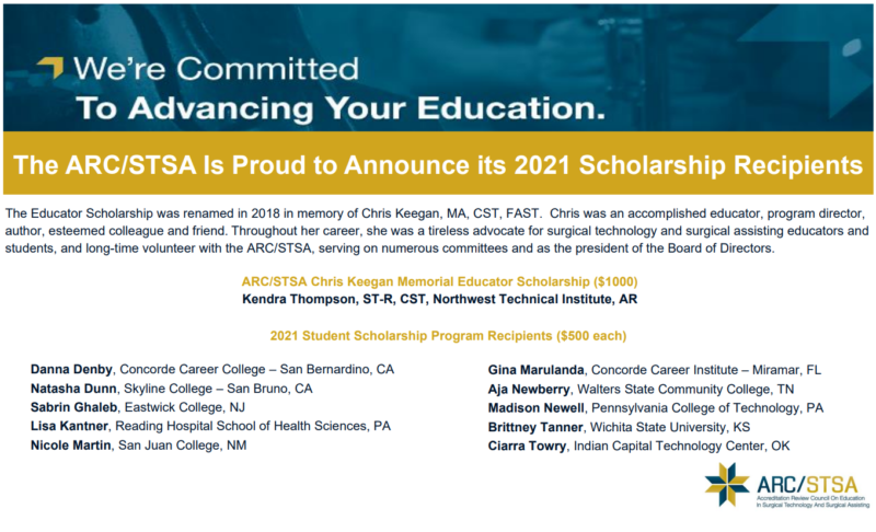 Scholarships - ARC/STSA
